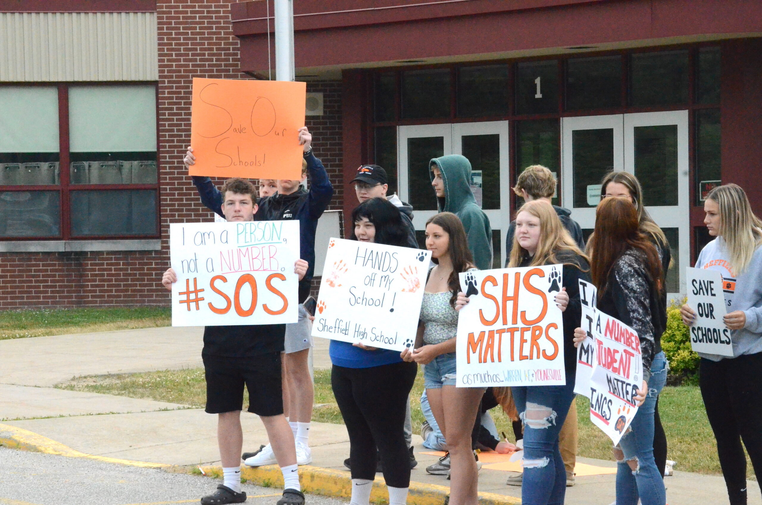 Students protest as reconfiguration looms | News, Sports, Jobs - Times ...